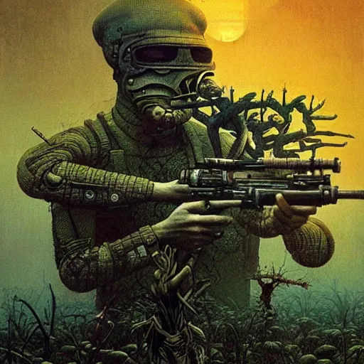 vietnam war, cyborg marines, mutant jungle, by | Stable Diffusion | OpenArt