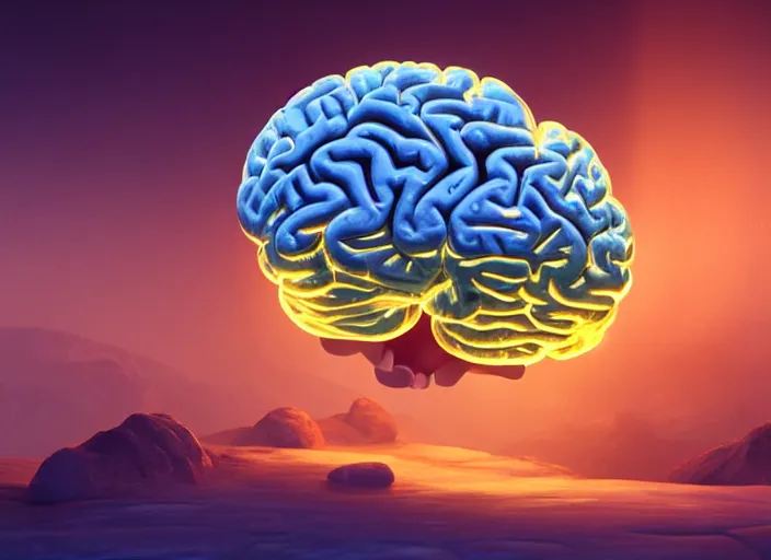 a beautiful painting of a translucent brain made of | Stable Diffusion ...