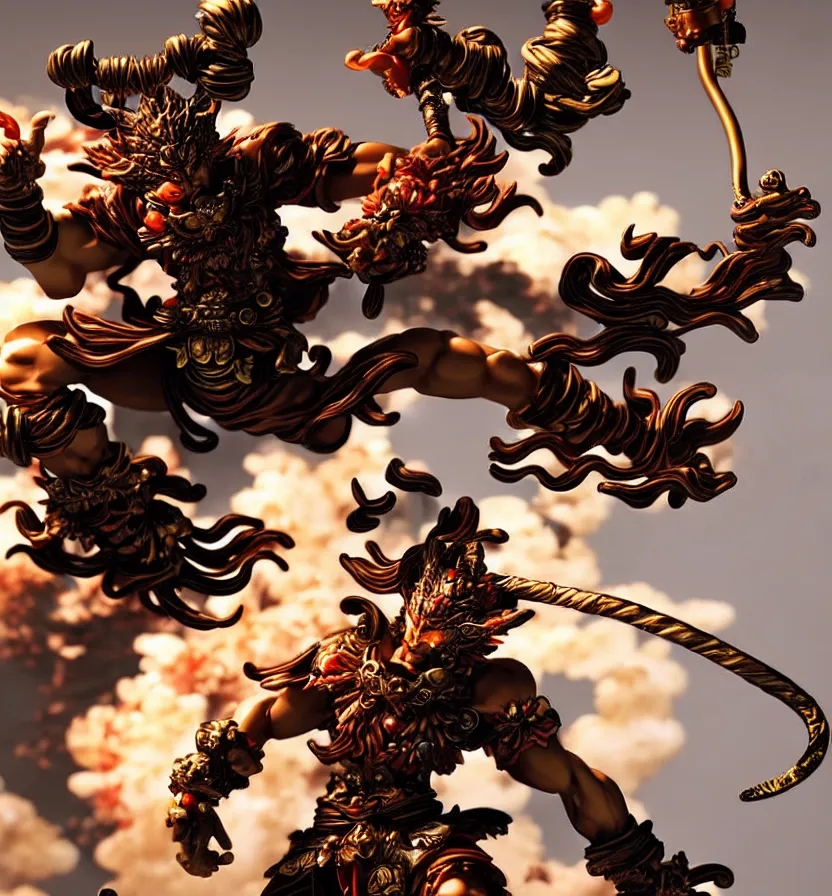sun wukong myth clouds, smoke by chen uen yoji | Stable Diffusion | OpenArt