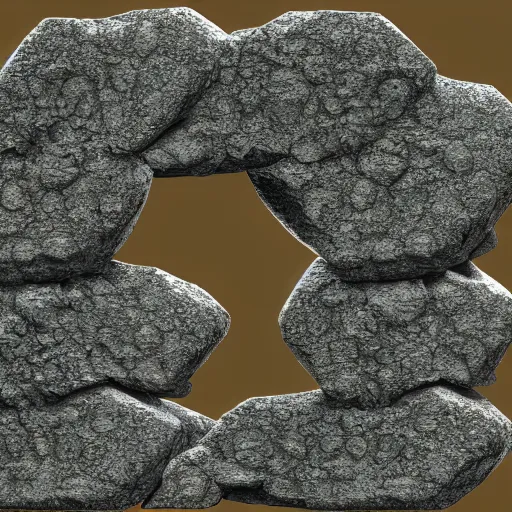 isometric view of a big stone with encrusted emeralds | Stable ...