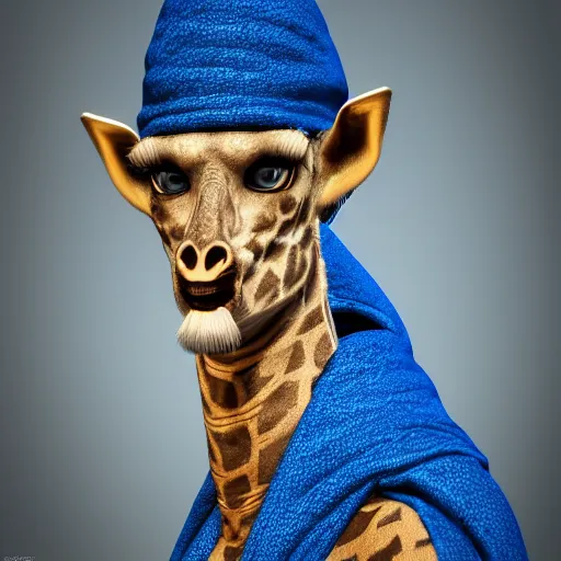 a highly detailed portrait of a humanoid giraffe in a | Stable ...