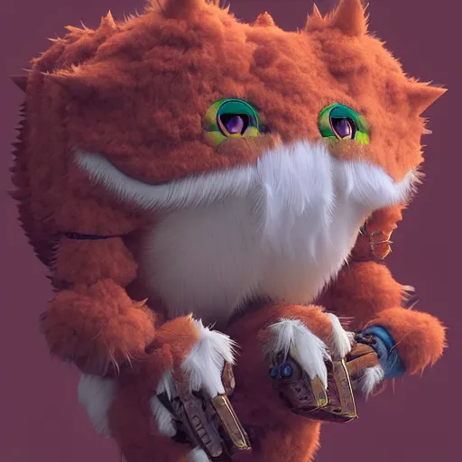 a fluffy digimon:: by beeple and James Gilleard and | Stable Diffusion ...