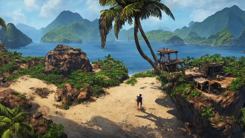 Uncharted 4 island, painting | Stable Diffusion | OpenArt