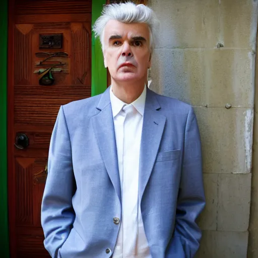 David Byrne welcomes you to his house | Stable Diffusion