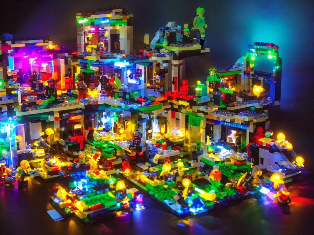 trance festival lego set, dramatic lighting | Stable Diffusion