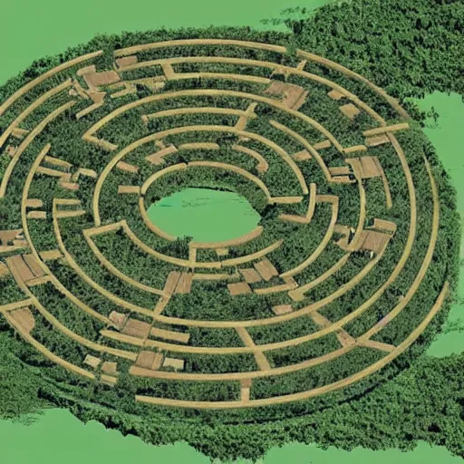 an architectural plan view of a labyrinth of the | Stable Diffusion ...