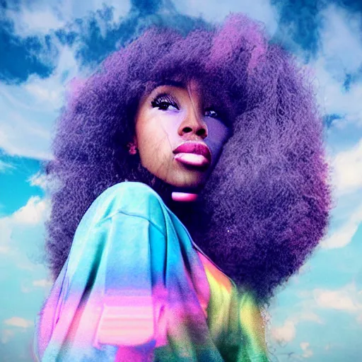 sza vaporwave, creative photo manipulation, creative | Stable Diffusion ...