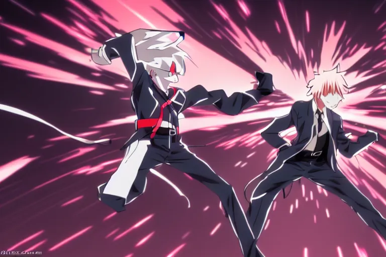 anime animation keyframe of a dynamic action pose by | Stable Diffusion ...