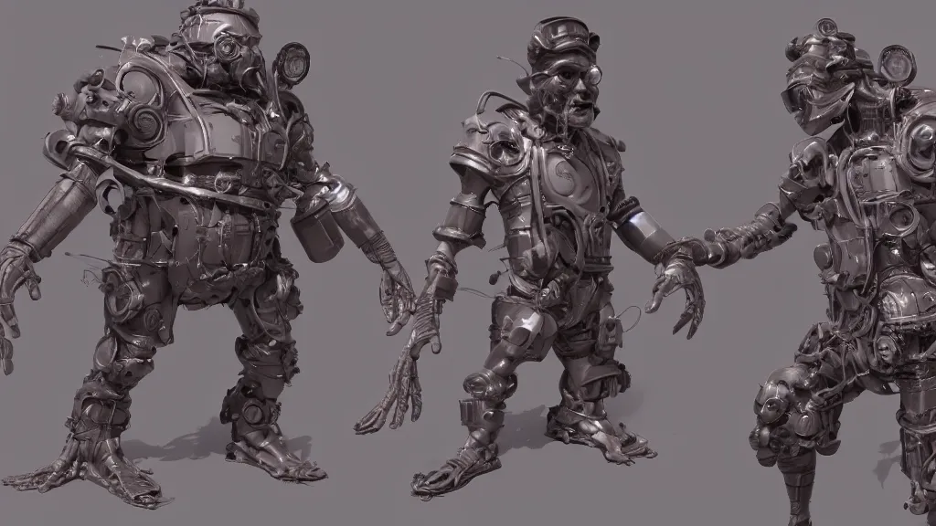 clockpunk overworked topology 3 d concept render, | Stable Diffusion ...