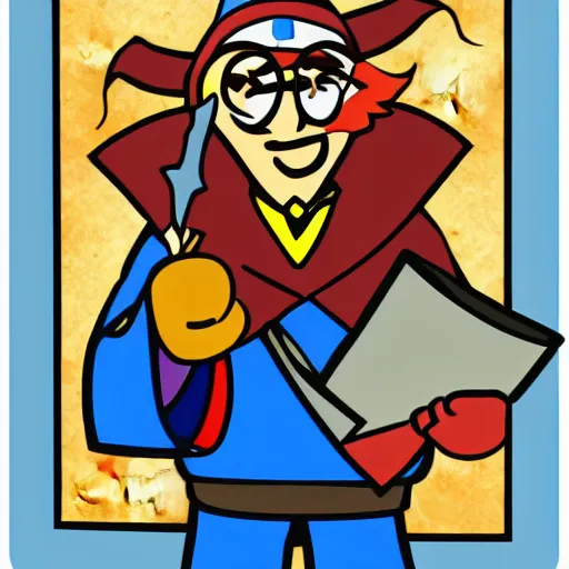 a nerdy wizard clip art low detail, 4 k | Stable Diffusion | OpenArt