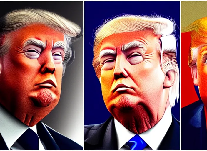 Donald Trump on the left and Karl Marx on the right, | Stable Diffusion ...