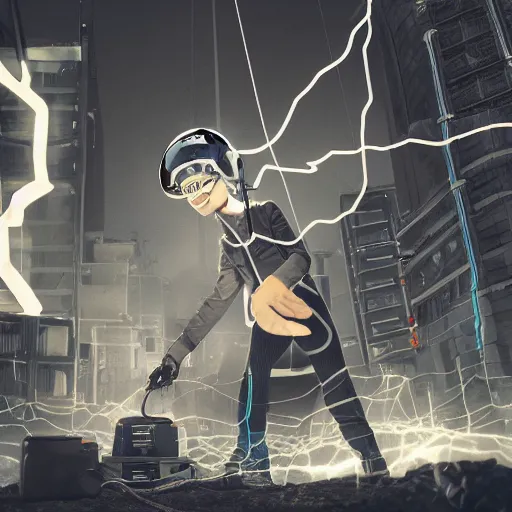 rpg character concept art, modular synth musician | Stable Diffusion