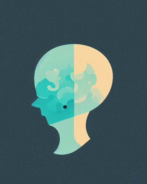 minimalist logo icon for a wandering mind, brain, | Stable Diffusion ...