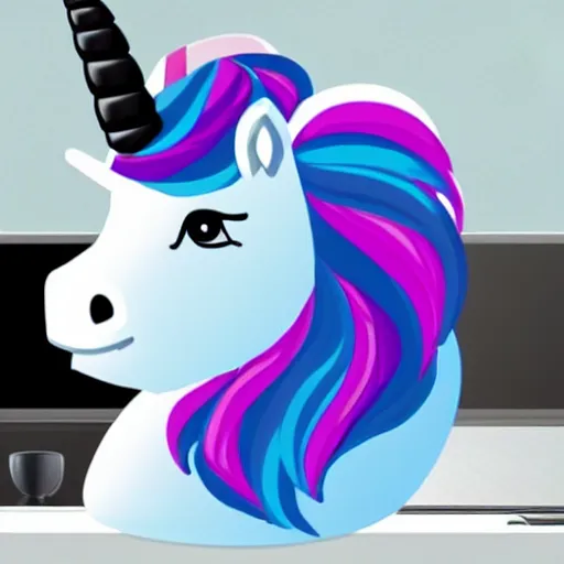 a unicorn using a pc | Stable Diffusion | OpenArt