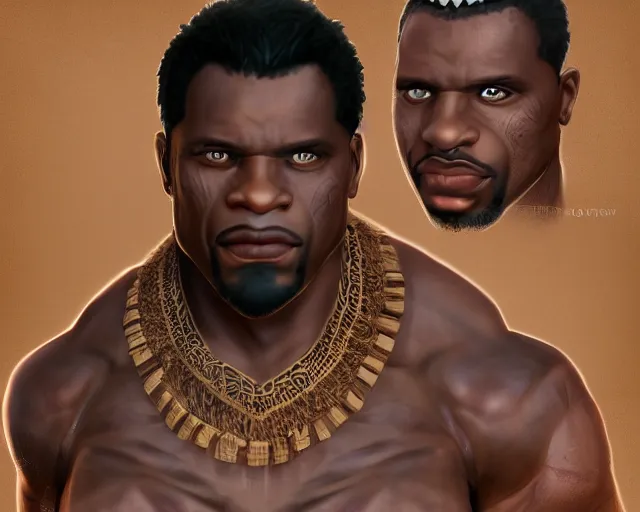 character portrait concept art for a huge hulking | Stable Diffusion ...