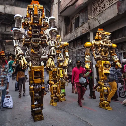 fantastic biomechanical humanoid mecha clocks walk | Stable Diffusion ...
