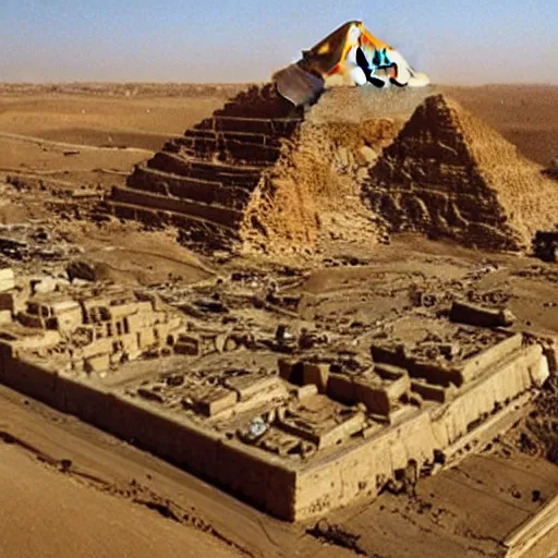 Aliens helping Egyptians build the pyramids 4k detail | Stable ...