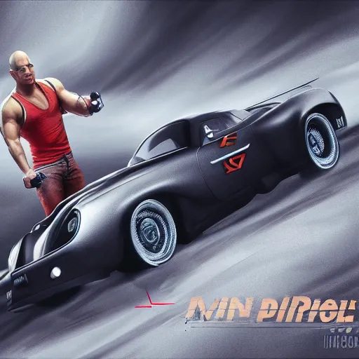 vin diesel driving a toy car | highly detailed, global | Stable ...