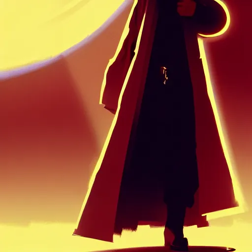 imposing and relaxed cyberpunk gangster, white duster | Stable ...