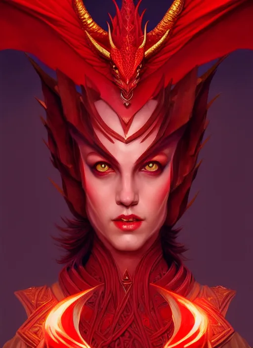 symmetry!! dungeons and dragons portrait of a red | Stable Diffusion ...