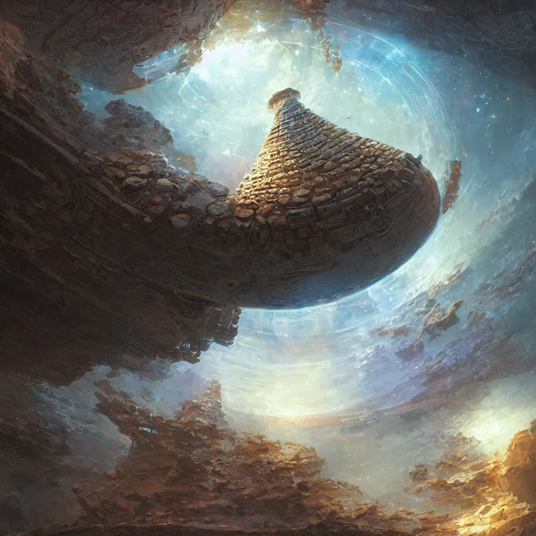 Giant Floating Circular Ancient Sacred Sublime Cosmic | Stable ...