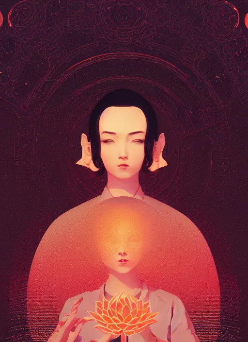 nezha awakened in the lotus by ilya kuvshinov and | Stable Diffusion
