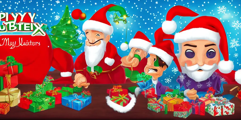 Playrix butler Austin promo art, merry xmas | Stable Diffusion | OpenArt