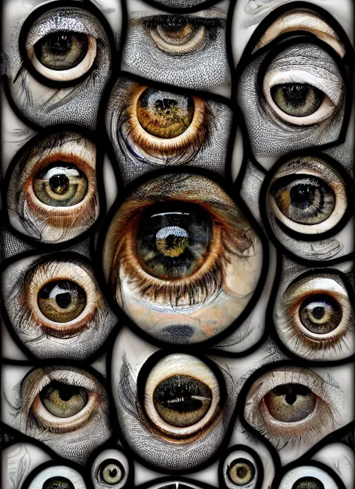 montage, human irises rings!, happy smiling, centered | Stable ...