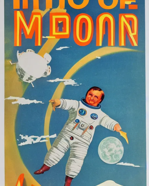 a 1960s magazine advertisement for a trip to the moon | Stable ...