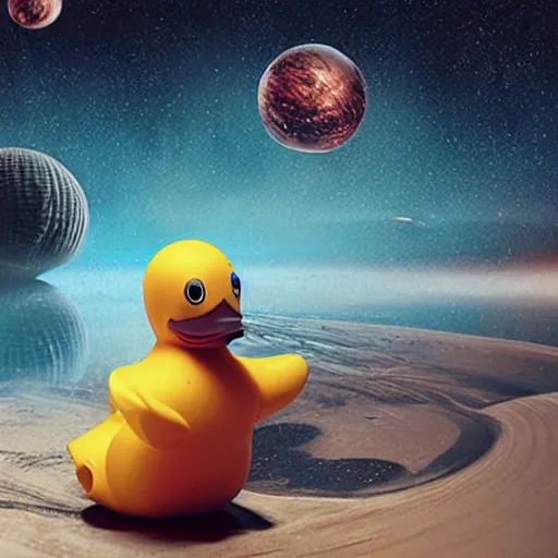 rubber duck aliens visiting the earth for the first | Stable Diffusion ...