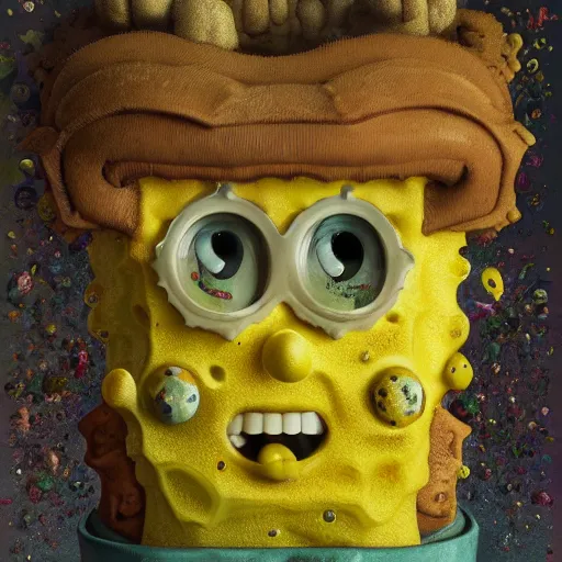 Spongebob with his tongue sticking out and a tab of | Stable Diffusion ...