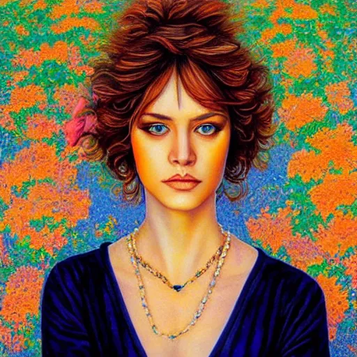 portrait painting of a woman, artwork by otto lohmuller | Stable Diffusion