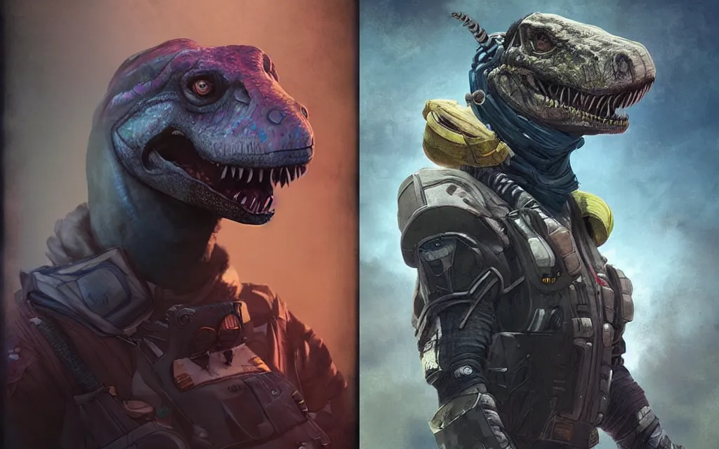 Trex as an Apex Legends character digital illustration | Stable ...