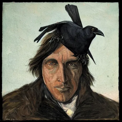 a man with a raven face | Stable Diffusion