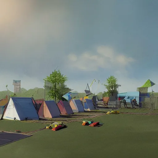 rooftop camp, concept art | Stable Diffusion | OpenArt