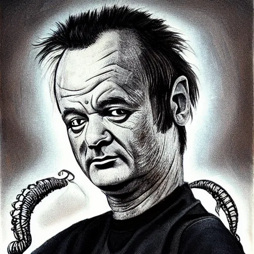 bill murray, style of h. r giger, highly detailed, | Stable Diffusion ...