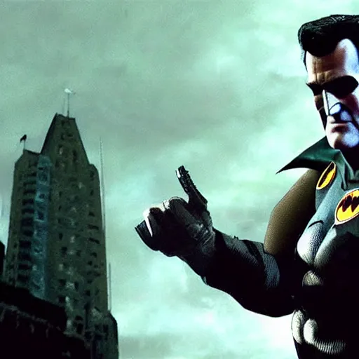 Bruce Campbell playing as batman, hyper realistic, HD, | Stable ...