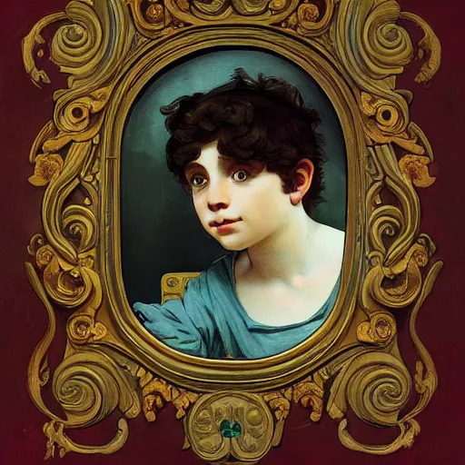 a portrait of a boy in the toilet, rococo painting, | Stable Diffusion ...