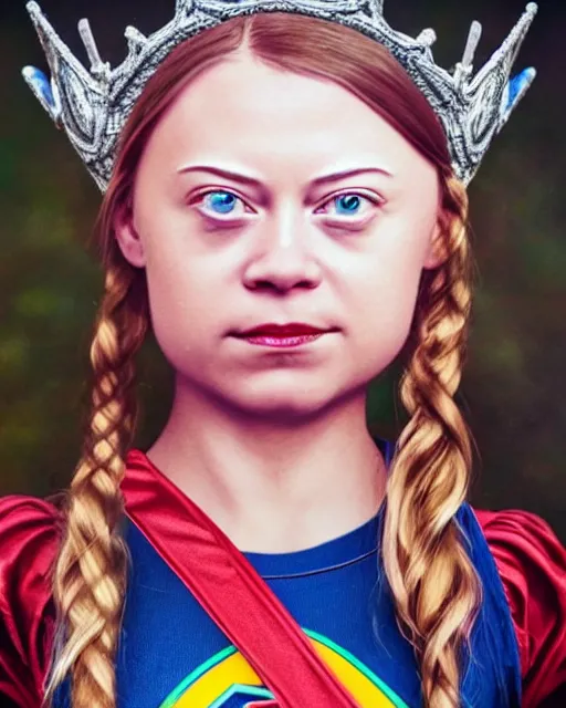 closeup face profile portrait of greta thunberg as | Stable Diffusion ...