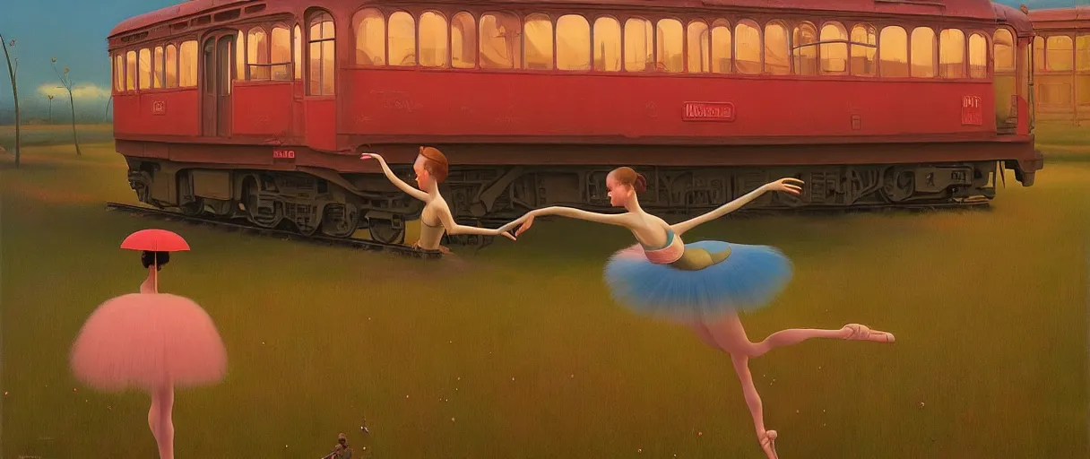 train engine, ballerina in fungal tutu, Edward Hopper | Stable ...