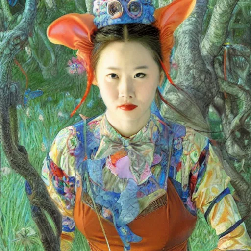 portrait of an east asian alice in wonderland, by | Stable Diffusion ...