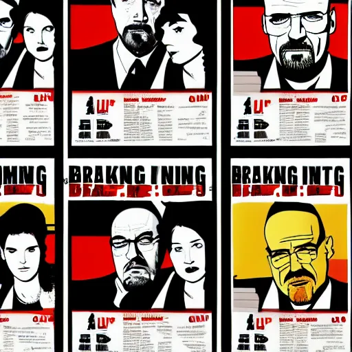 promotional poster of breaking bad designed by saul | Stable Diffusion