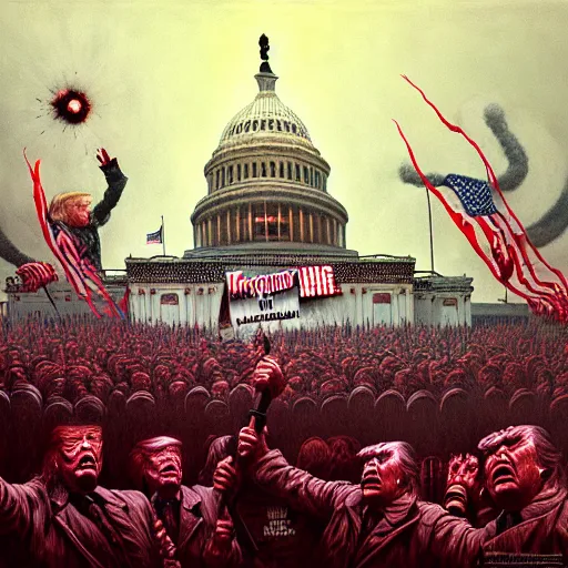 january 6 insurrection, trump supporters attack us | Stable Diffusion ...