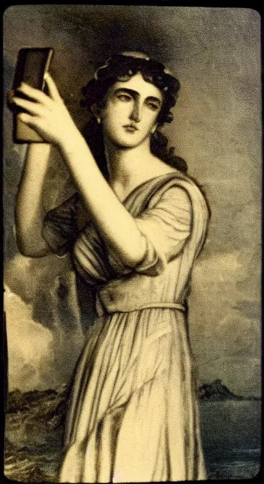 Sappho takes a selfie and accidentally leaves the | Stable Diffusion ...