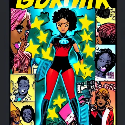 comic book black girl superhero | Stable Diffusion | OpenArt