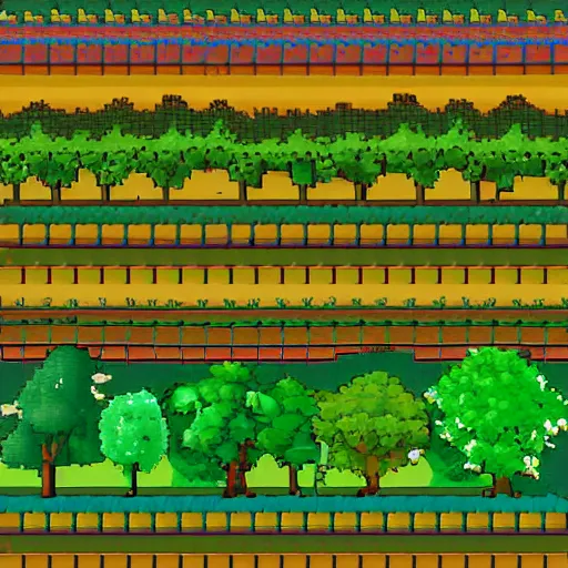 a pleasant 2d pixel art landscape full of brutalist | Stable Diffusion ...