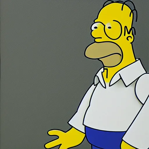 homer simpson thinking, contemporary art print. high | Stable Diffusion ...
