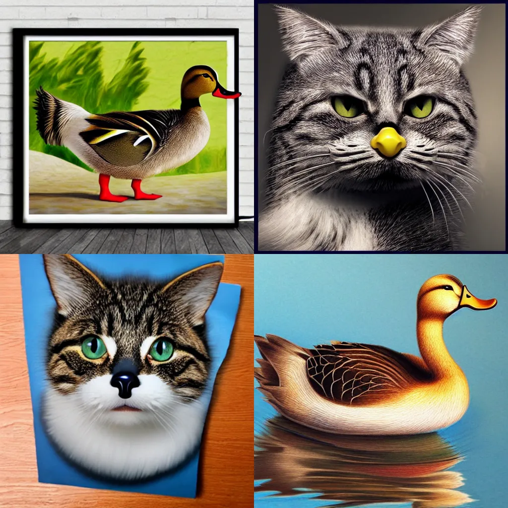 duck, cat hybrid, high detail, ultra realistic, | Stable Diffusion ...