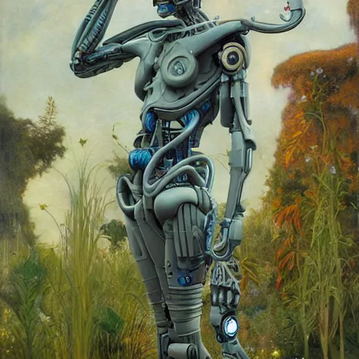 a full body portrait a beautiful cyborg fairy donal | Stable Diffusion