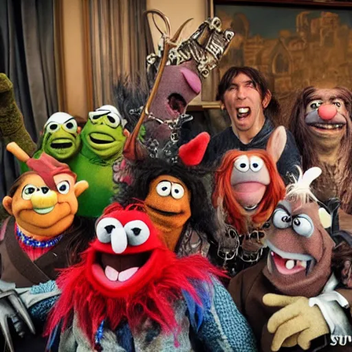 orcs and muppets posing for a photo | Stable Diffusion | OpenArt